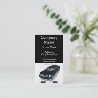 Limousine Limo Service Business Cards | Zazzle