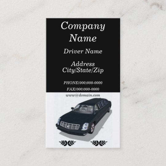 Limousine Limo Service Business Cards | Zazzle.com