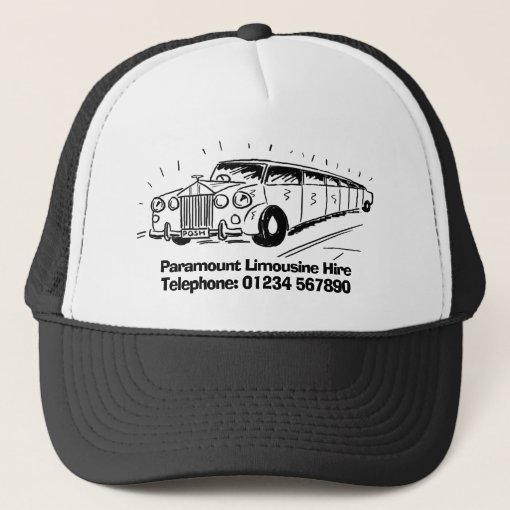 Limousine Luxury Car Hire Business. Trucker Hat | Zazzle