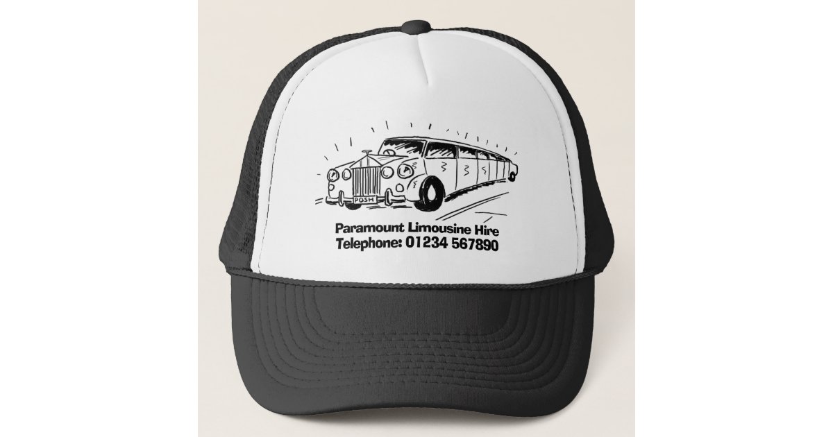 Limousine Luxury Car Hire Business. Trucker Hat | Zazzle