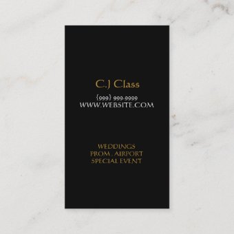 Limousines Limo Car Services Driver Business Card | Zazzle