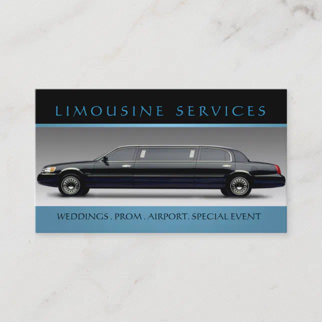 Limousines, Limo Services, Driver Business Card | Zazzle