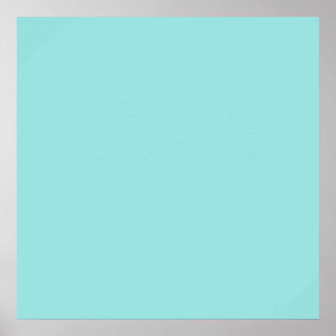 Limpet Shell Blue Color Background Robin Egg Blue Poster | Zazzle