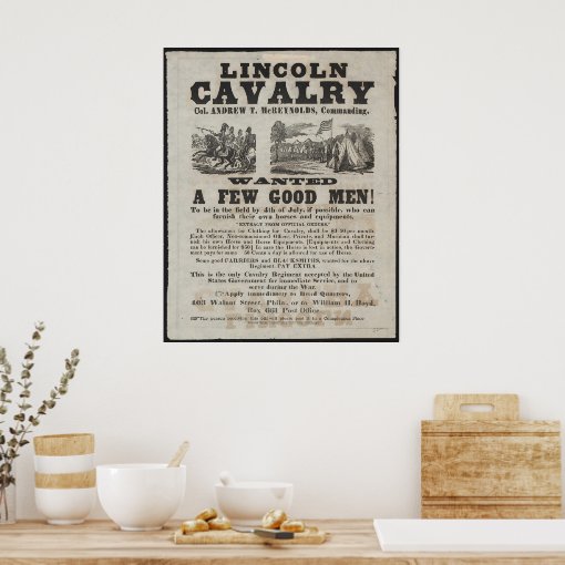 Lincoln Cavalry Poster | Zazzle