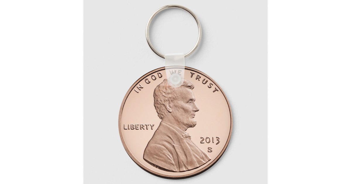 Lincoln Penny image Keychain | Zazzle