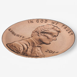 Lincoln Penny Paper Plates | Zazzle