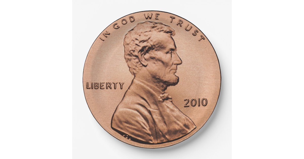 Lincoln Penny Paper Plates | Zazzle