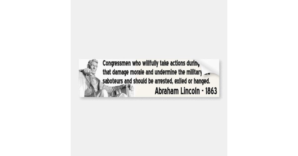 lincoln quote bumper sticker | Zazzle