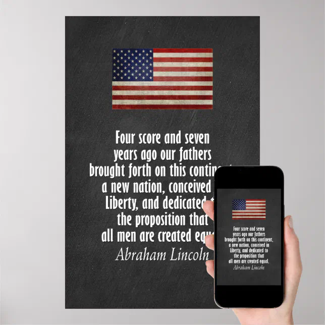 Lincoln Quote - Gettysburg Address Poster | Zazzle