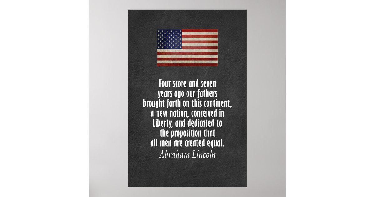 Lincoln Quote - Gettysburg Address Poster | Zazzle