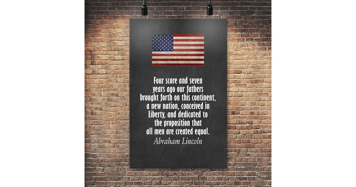 Lincoln Quote - Gettysburg Address Poster | Zazzle