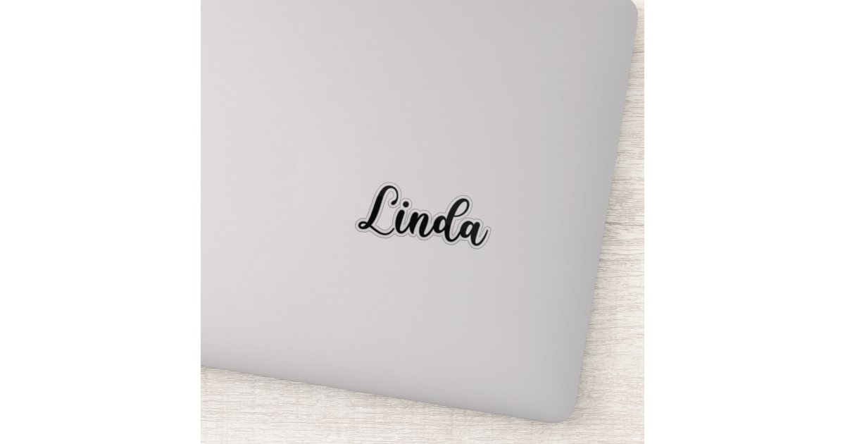 Linda Name - Handwritten Calligraphy Sticker | Zazzle