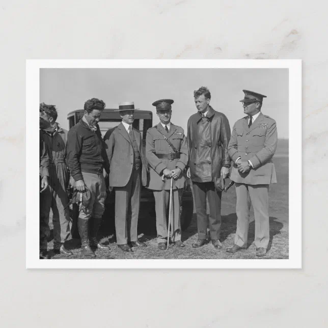 Lindbergh and Wright at Wright Field Photograph Postcard | Zazzle