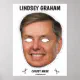 LINDSEY GRAHAM Halloween Mask Poster | Zazzle