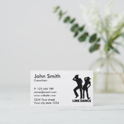 Line dance business card | Zazzle