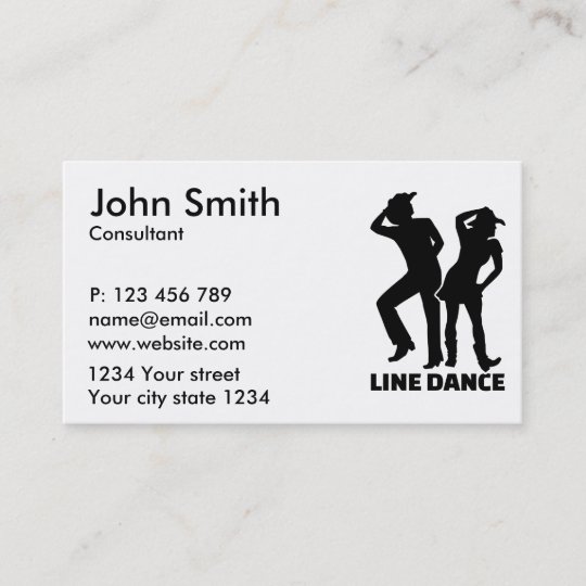 Line dance business card | Zazzle.com