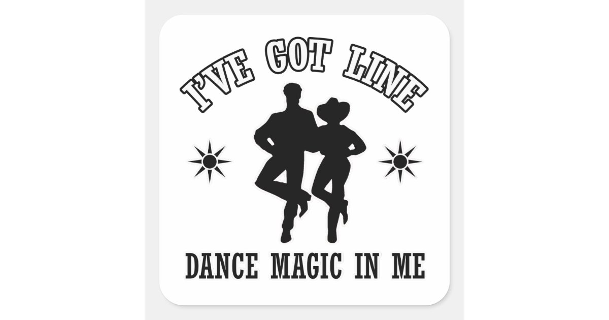Line Dance Designs Square Sticker | Zazzle
