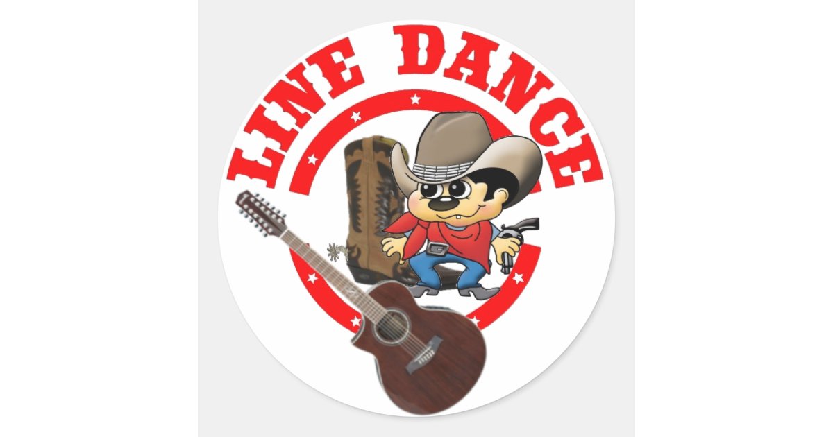 Line Dance sticker Roy small | Zazzle