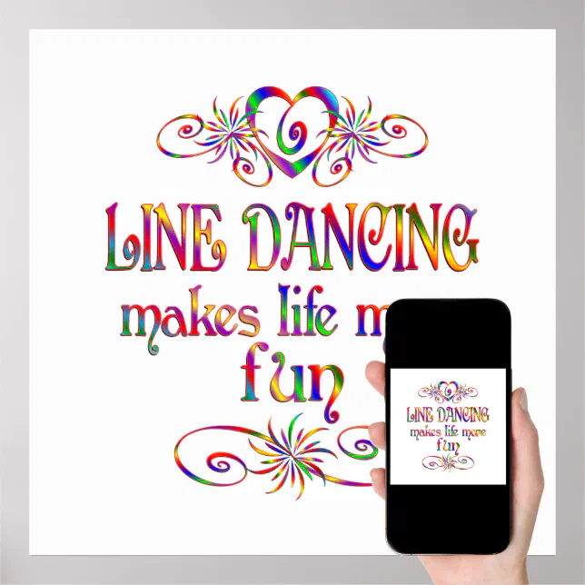 Line Dancing More Fun Poster | Zazzle