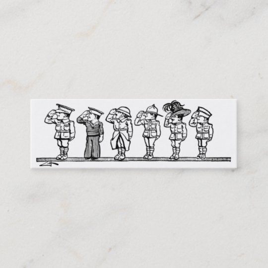 Line of Military Men Calling Card | Zazzle.com