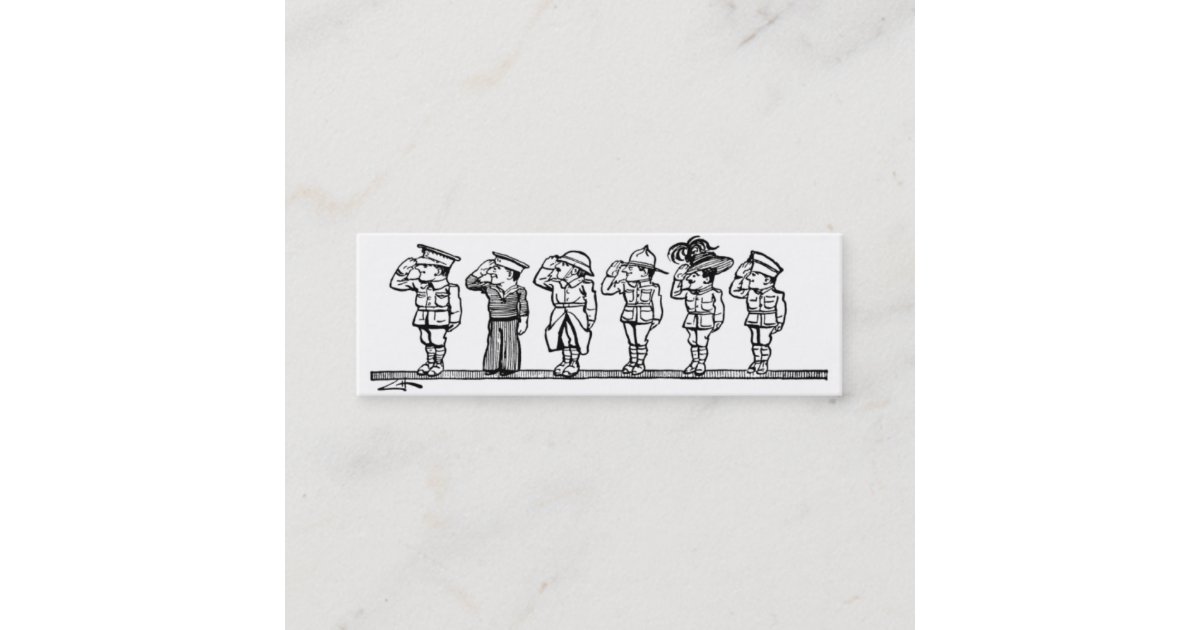 Line of Military Men Calling Card | Zazzle