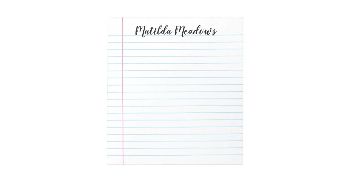 Line Personalized Notepad | Zazzle