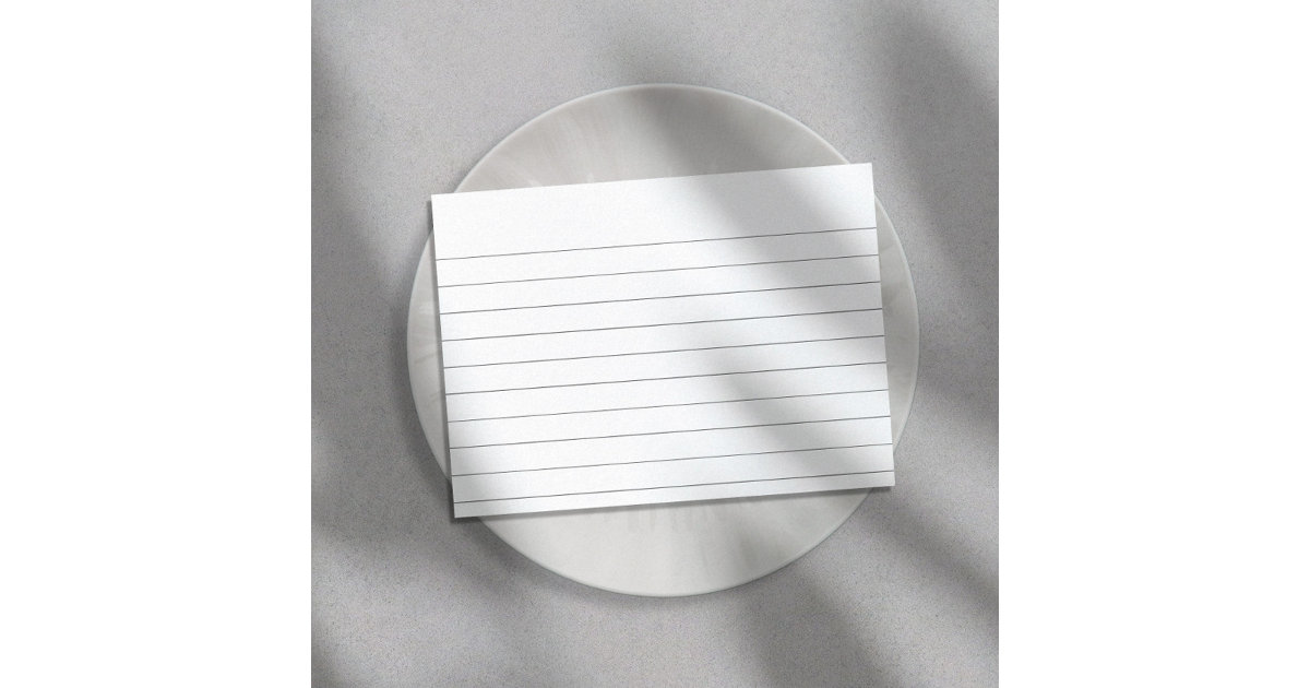 Line Ruled Index Note Card | Zazzle