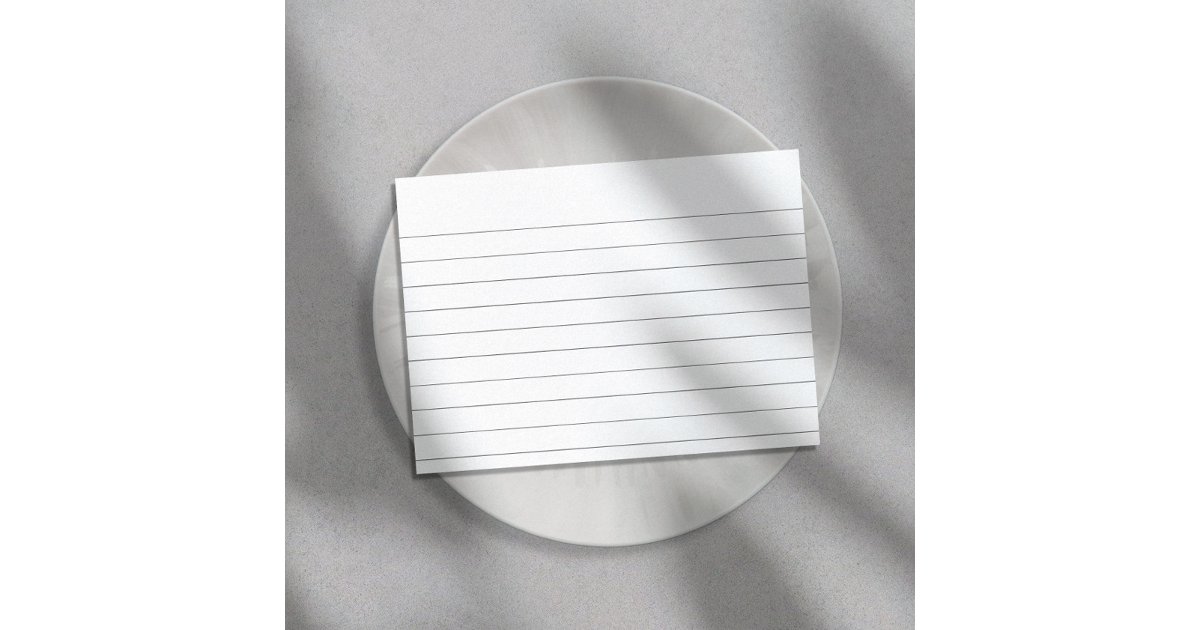 Line Ruled Index Note Card | Zazzle