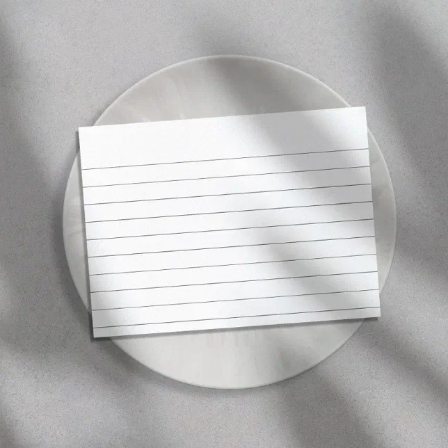 Line Ruled Index Note Card | Zazzle