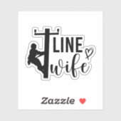 Line Wife, Electrical Lineman Gift, Lineman Wife Sticker | Zazzle