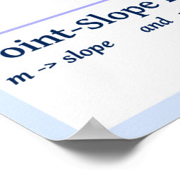 Linear Equations Slope Formulas Poster | Zazzle