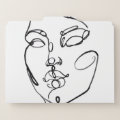Linear Thoughts - Face File Folder | Zazzle