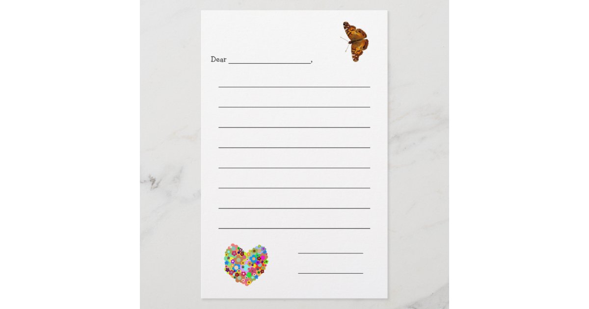 Lined Blank Kids Note Paper | Zazzle