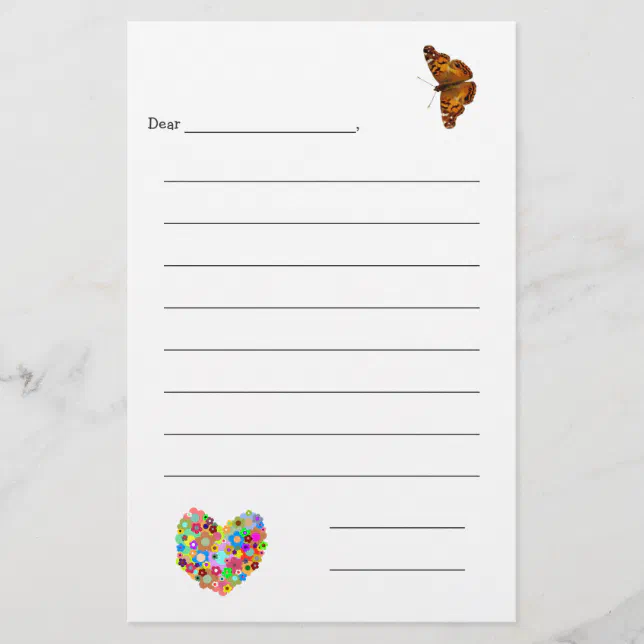 Lined Blank Kids Note Paper | Zazzle