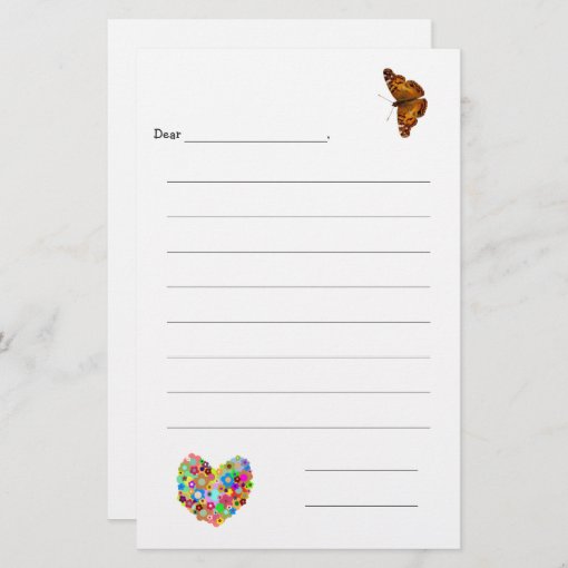 Lined Blank Kids Note Paper | Zazzle