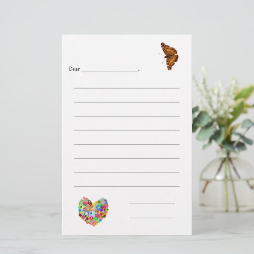 Lined Blank Kids Note Paper | Zazzle