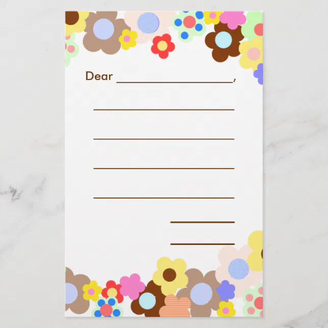 Lined Blank Kids Note Paper | Zazzle