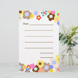 Lined Blank Kids Note Paper | Zazzle