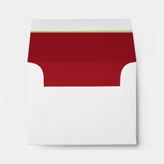 Lined Bold Dark Red Print Envelope | Zazzle.com