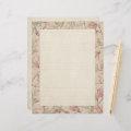 Lined Floral Writing Scrapbook Paper | Zazzle
