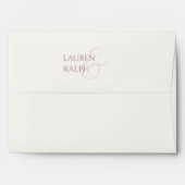 Lined Ivory & Dusty Pink Wedding Invitation Envelope | Zazzle