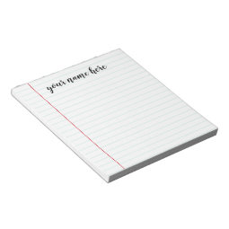 Lined Notepad Personalized | Zazzle