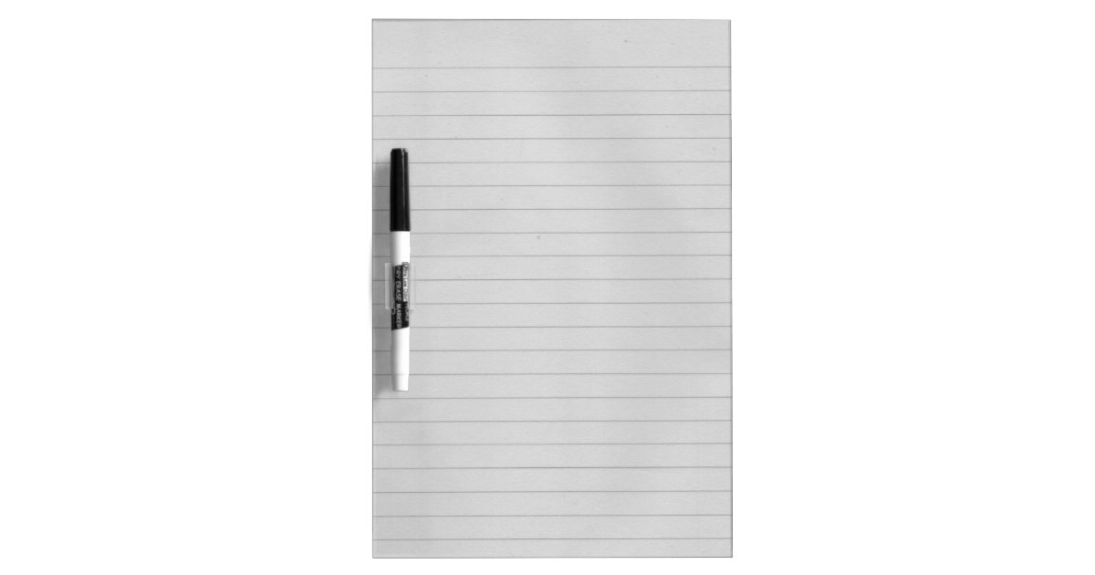 Lined Paper Dry Erase Board | Zazzle