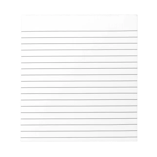 Lined Paper Guides Notepad | Zazzle