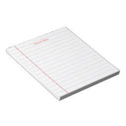 Lined Paper Professional Plain Minimalist Modern Notepad | Zazzle