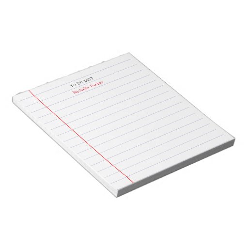 Lined Paper TO DO LIST Plain Minimalist Modern Notepad | Zazzle