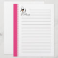 LIned Recipe Letter Pages with Chef Art | Zazzle
