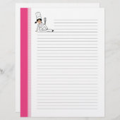 LIned Recipe Letter Pages with Chef Art | Zazzle