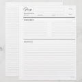 Lined Recipe with notes Modern White Letter format | Zazzle