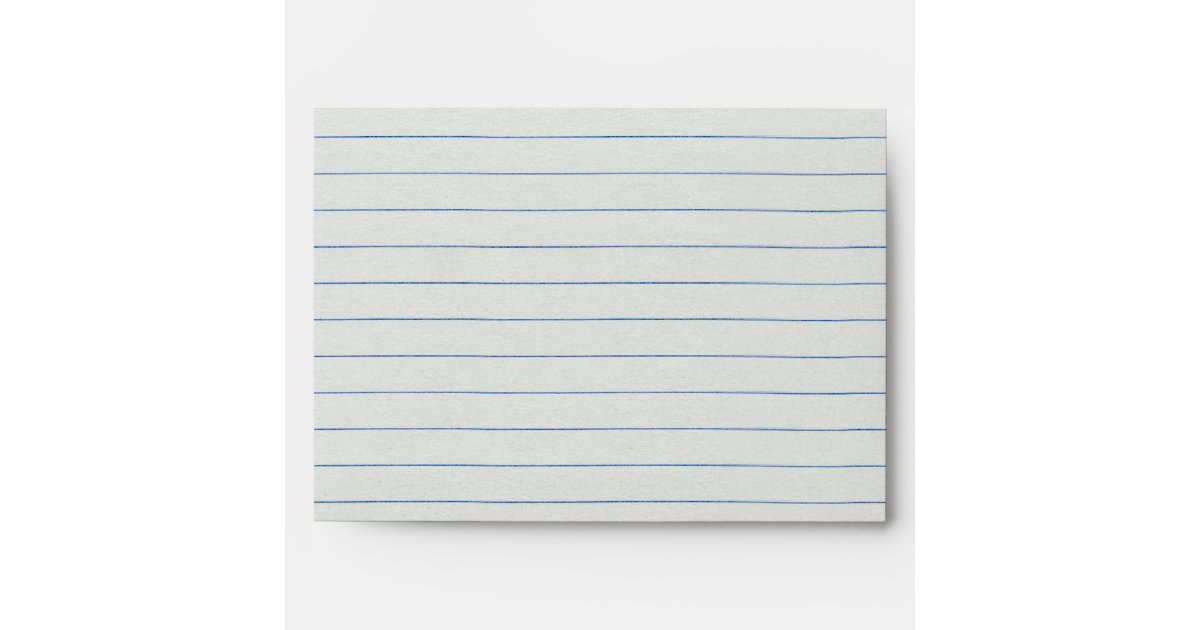 Lined School Paper Background Envelope | Zazzle